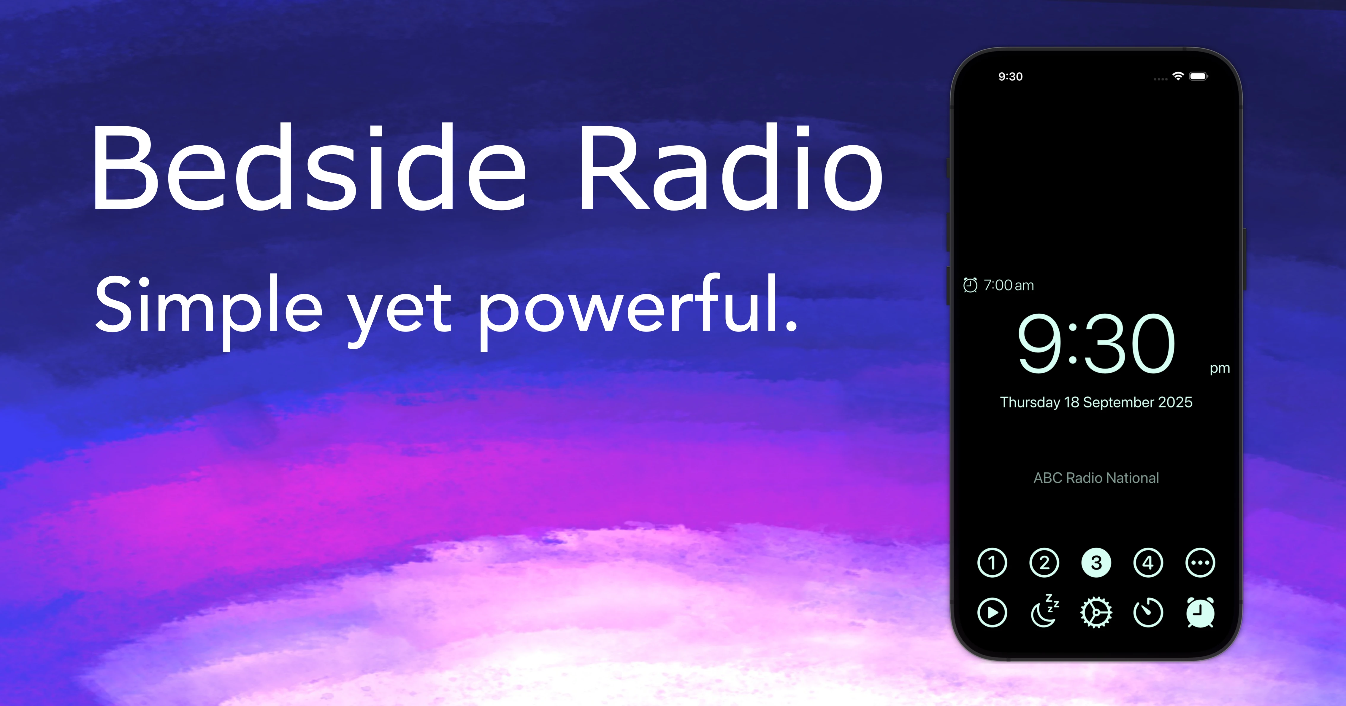 Bedside Radio - Clock Radio App